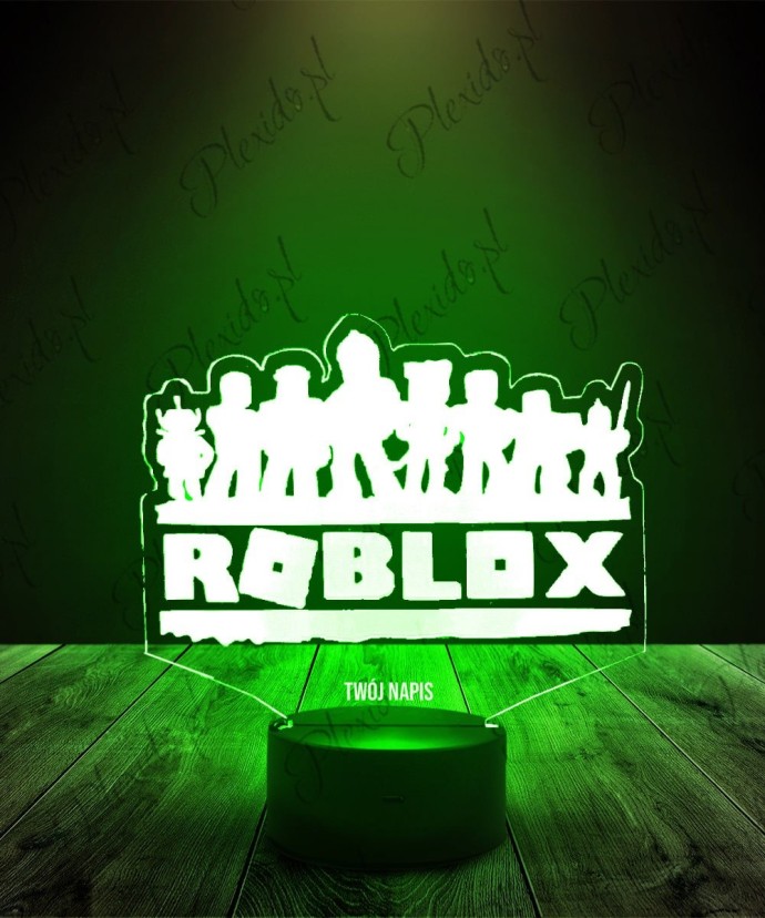 Lampka LED 3D Plexido Roblox Napis | Plexido.pl