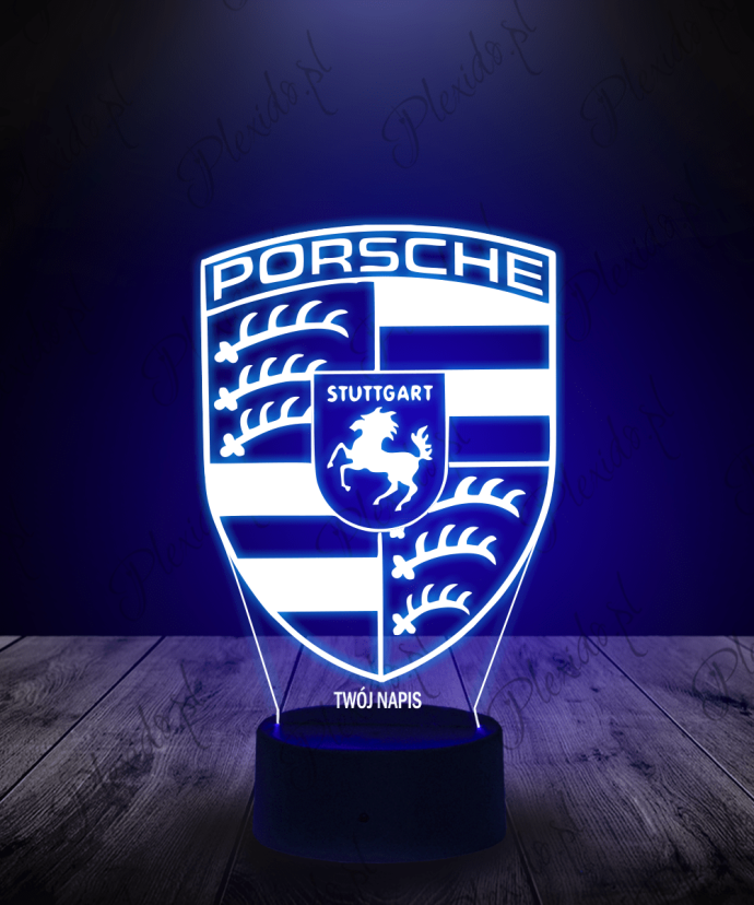 Lampka LED 3D Plexido Porsche Logo | Plexido.pl